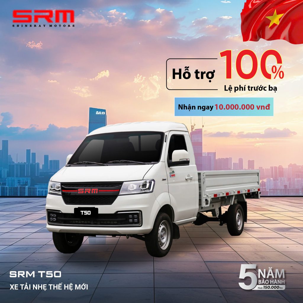 Xe tải SRM T50 Thùng Lửng | SRM | SHINERAY MỸ ĐÌNH